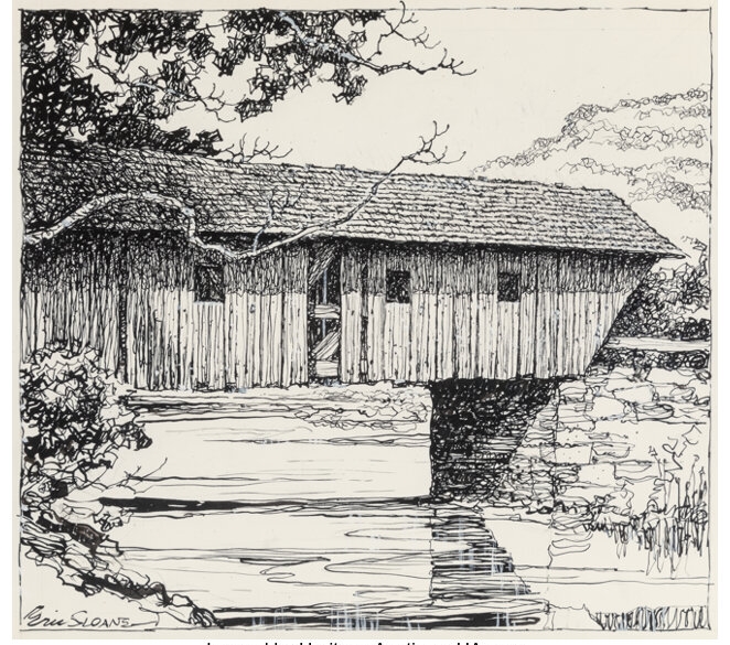 Eric Sloane | Lovejoy Bridge and Old Farmhouse (pair) | MutualArt