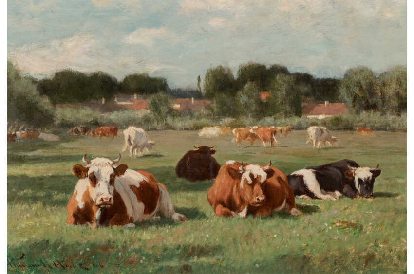 William Henry Howe | Summer Day in the Meadows of St. Vaast, Normandy ...