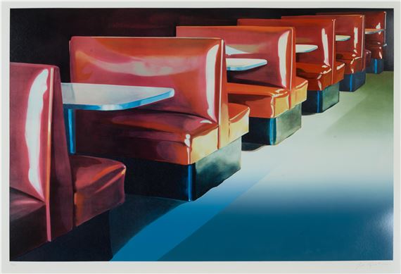 John Register | Red Booths (1986) | MutualArt