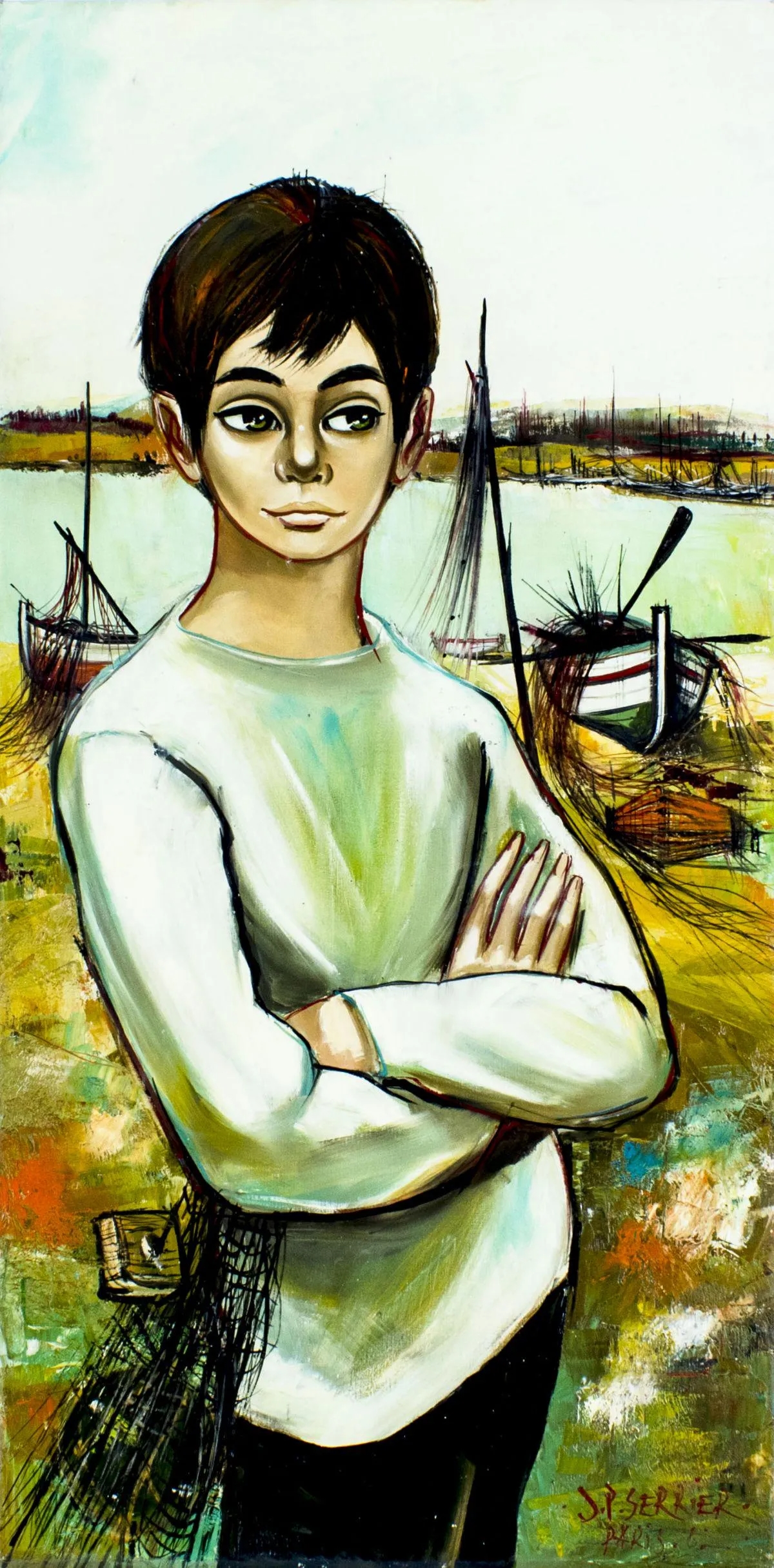 Jean Pierre Serrier | Portrait of Boy (1962) | MutualArt