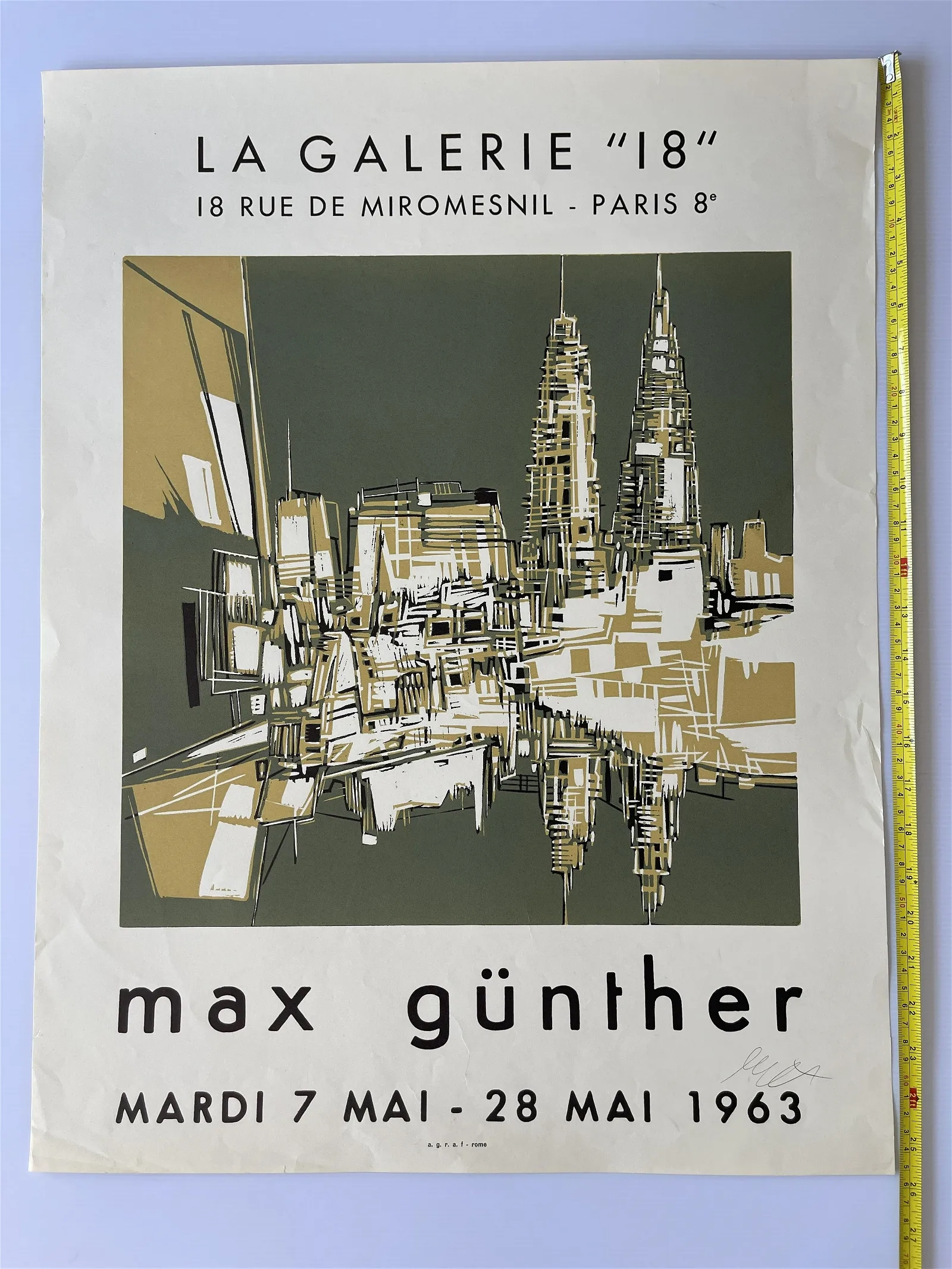 Max Günther | SIGNED POSTER 1963 GALLERY SHOWING (1963) | MutualArt