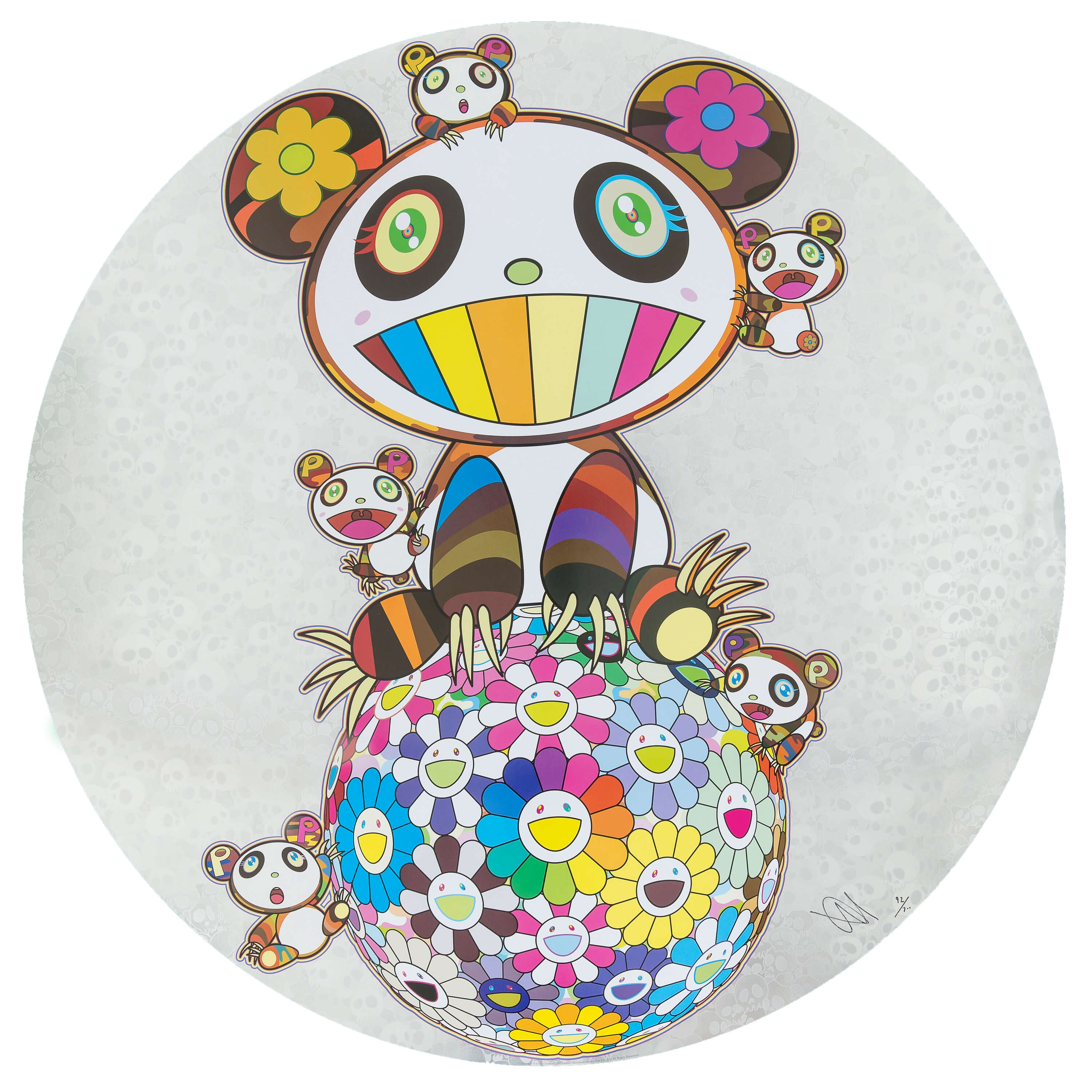 Takashi Murakami | Panda with Panda Cubs (2020) | MutualArt