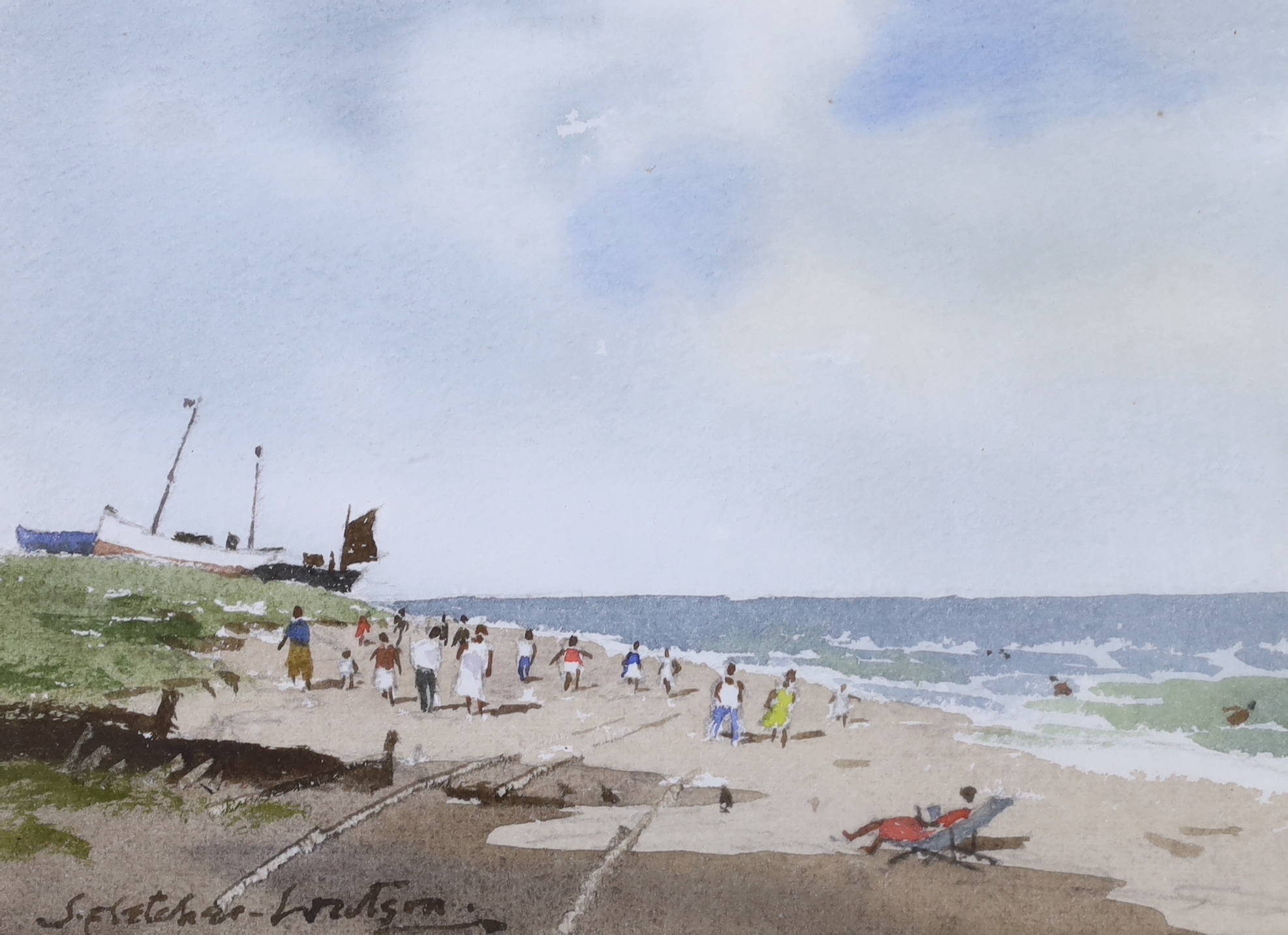 James Fletcher Watson | Norfolk beach scene (1989) | MutualArt