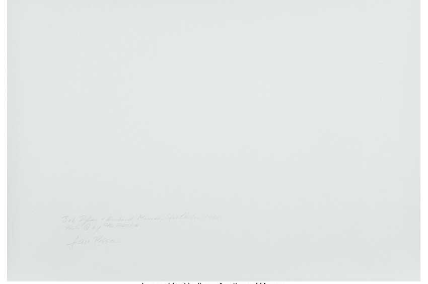 Jan Persson | Bob Dylan and Richard Manuel, Stockholm (1966) | MutualArt