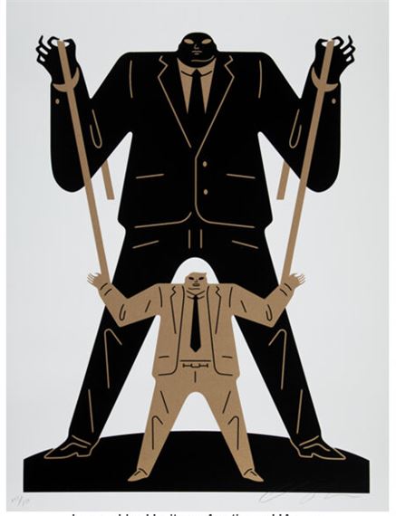 Cleon Peterson | Little Big Man Putin/Trump (Gold) (2018) | MutualArt