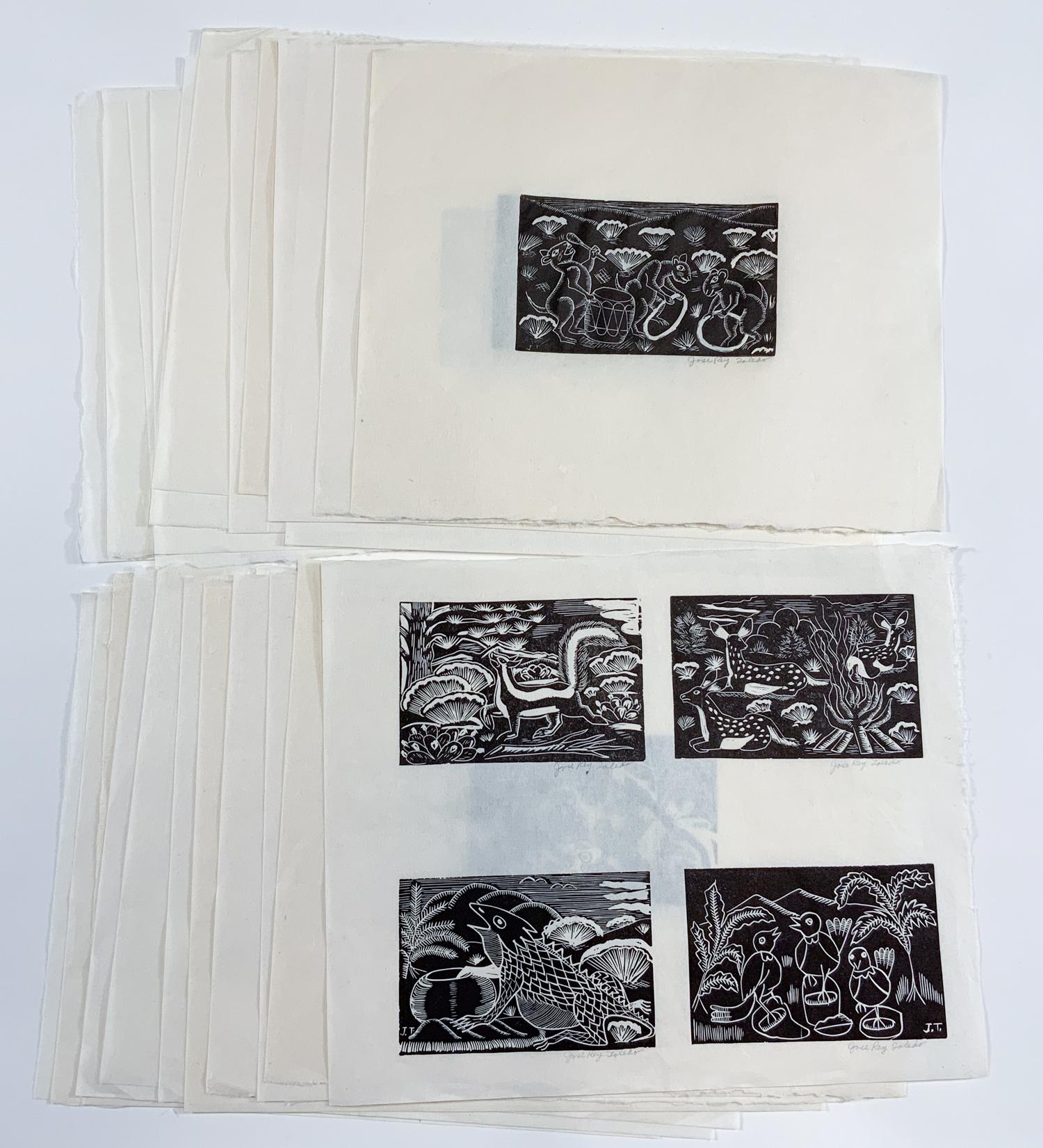 Jose Rey Toledo | Group of Twenty-Five Woodcut Prints | MutualArt