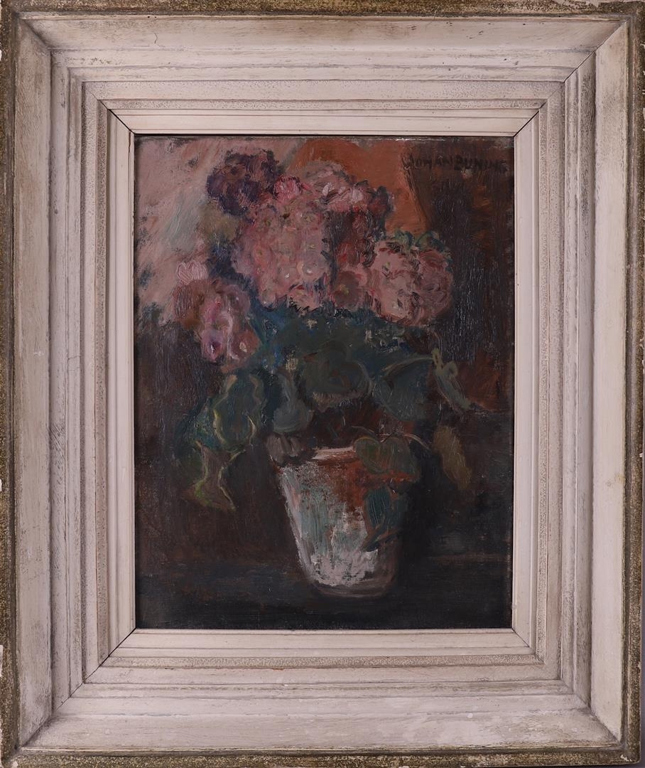 Johan Buning | 'Still life with yellow tulip' | MutualArt