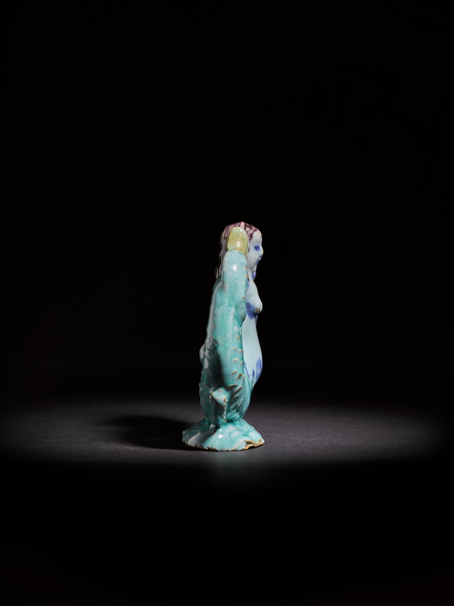 British School, 17th Century | An English delftware figure of a mermaid ...