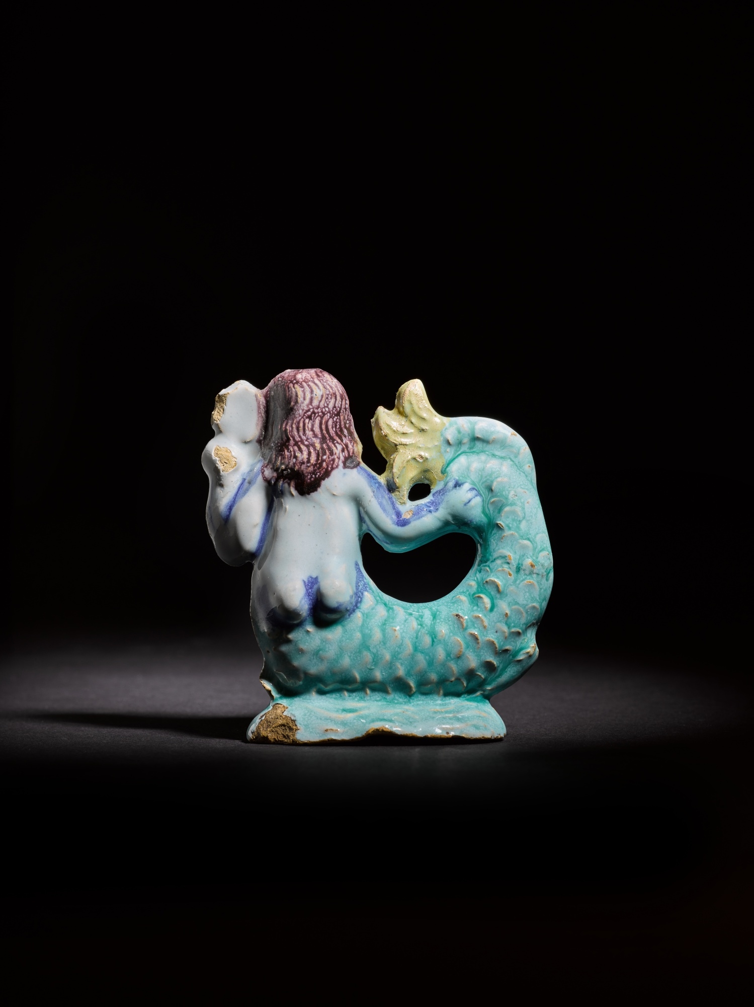 British School, 17th Century | An English delftware figure of a mermaid ...