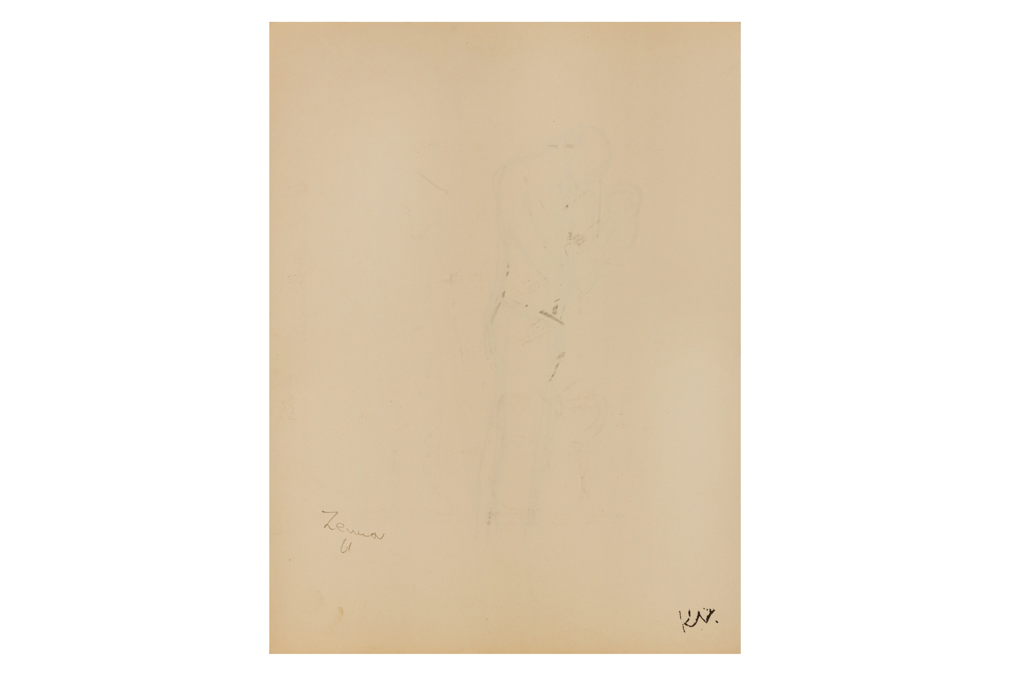 Keith Vaughan | Standing nude figure | MutualArt