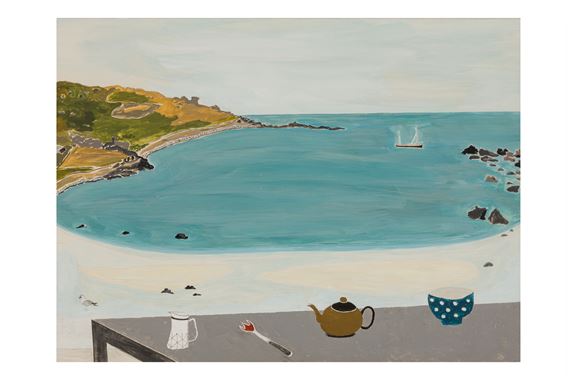 Rachel Nicholson | Still Life with Green and Blue | MutualArt