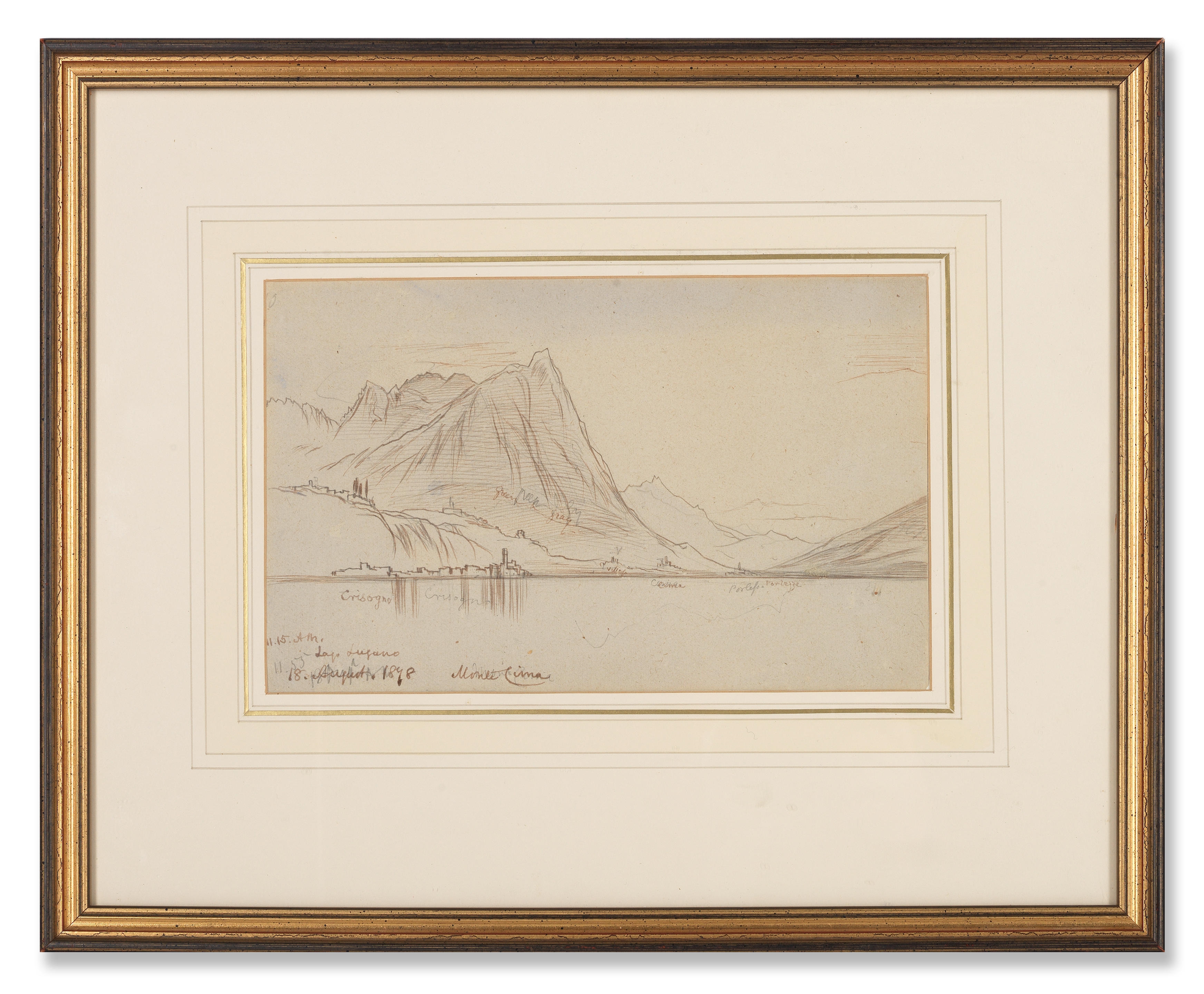 Edward Lear | Sketch of Monte Cima and Lake Lugano (1898) | MutualArt