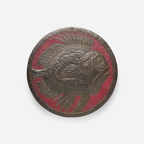 Alfred-Louis-Achille Daguet | Round repoussé box with spiny fish (Circa ...