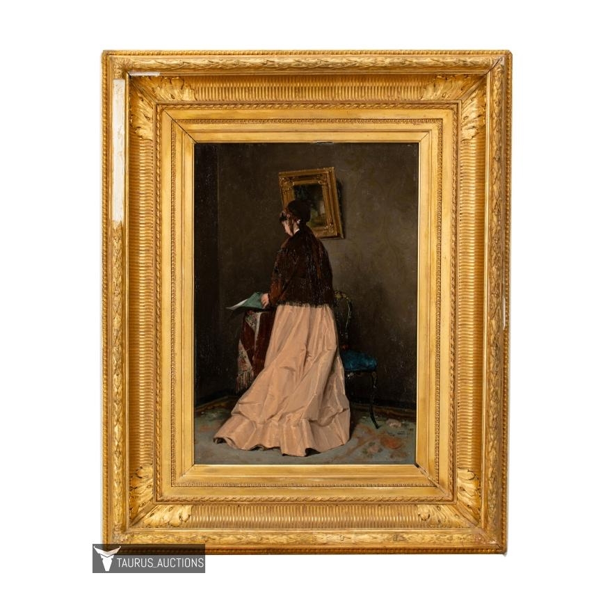 Henri René Gaume | STANDING WOMAN BACK TURNED (1867) | MutualArt