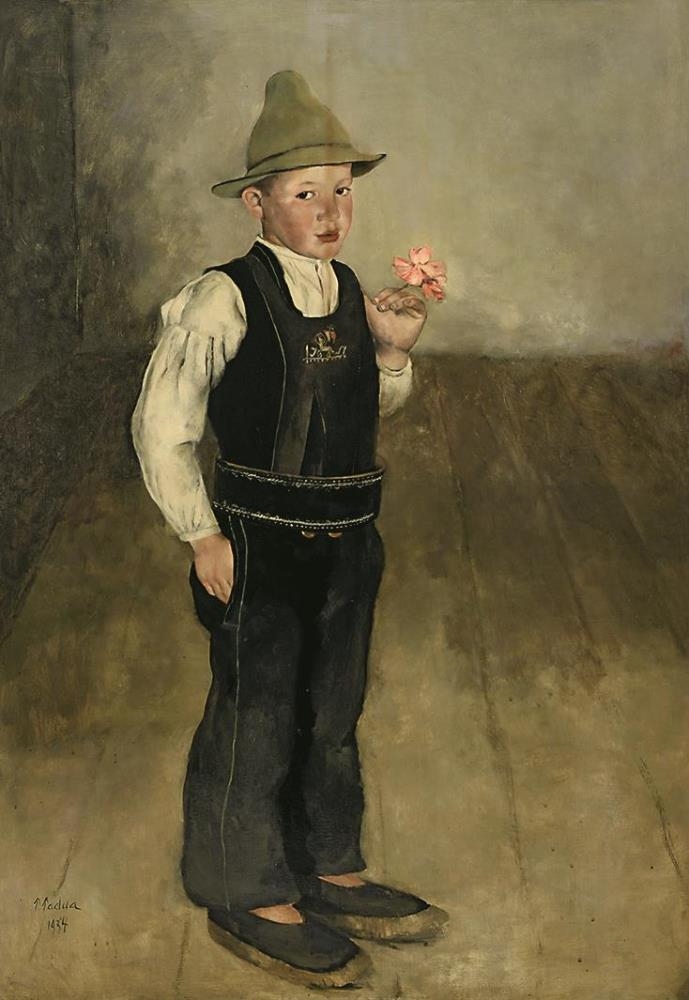 Paul Mathias Padua | Kleiner Bub mit Blumen (1934) | MutualArt