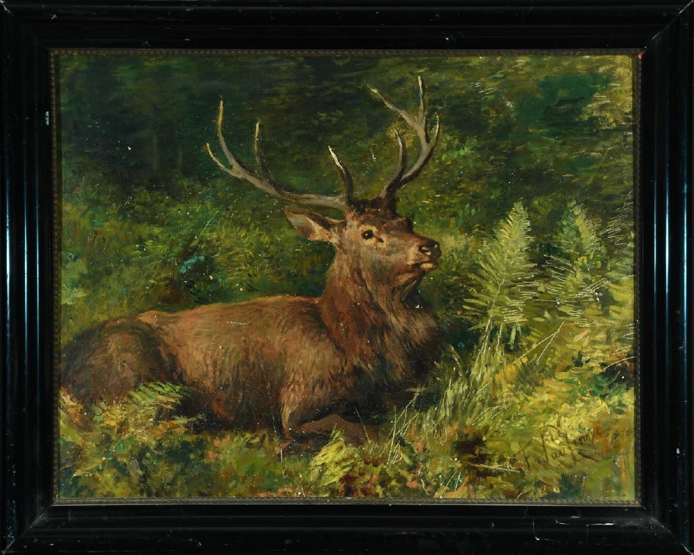 Franz Xaver von Pausinger | Ruhender Hirsch | MutualArt