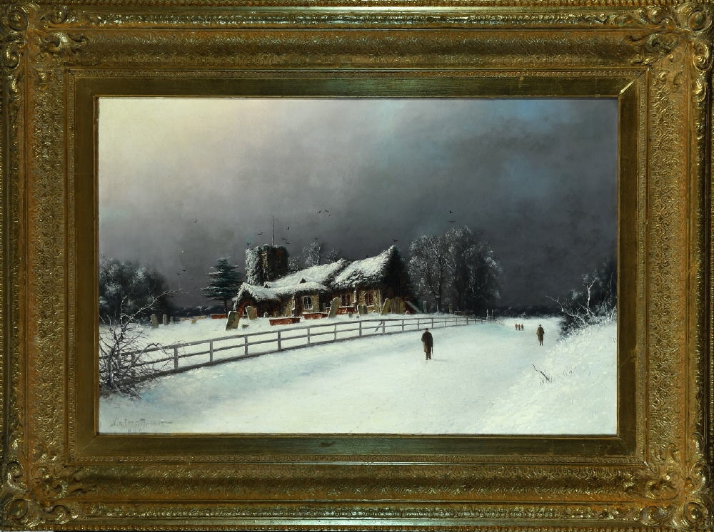 Nils Hans Christiansen | Winter Lscape with Deer. (76) | MutualArt