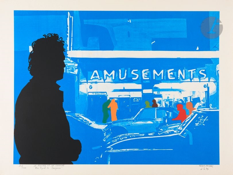 Gérard Fromanger | The Painter and the Model - Manganese Azural Blue ...