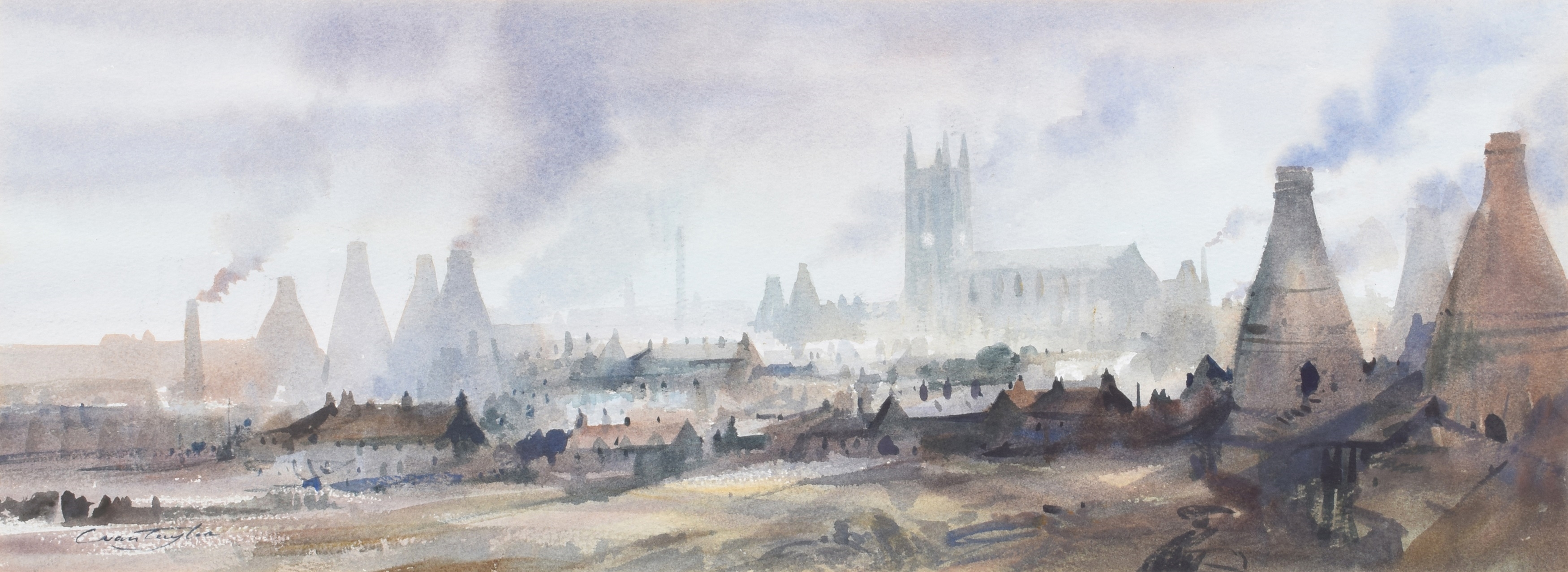 Ivan Taylor | Longton Skyline circa 1959 | MutualArt