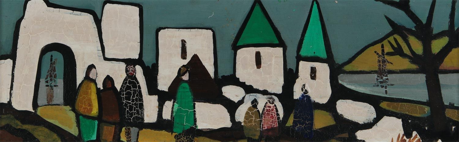 Markey Robinson | 'IRISH VILLAGE BY A LOUGH' | MutualArt