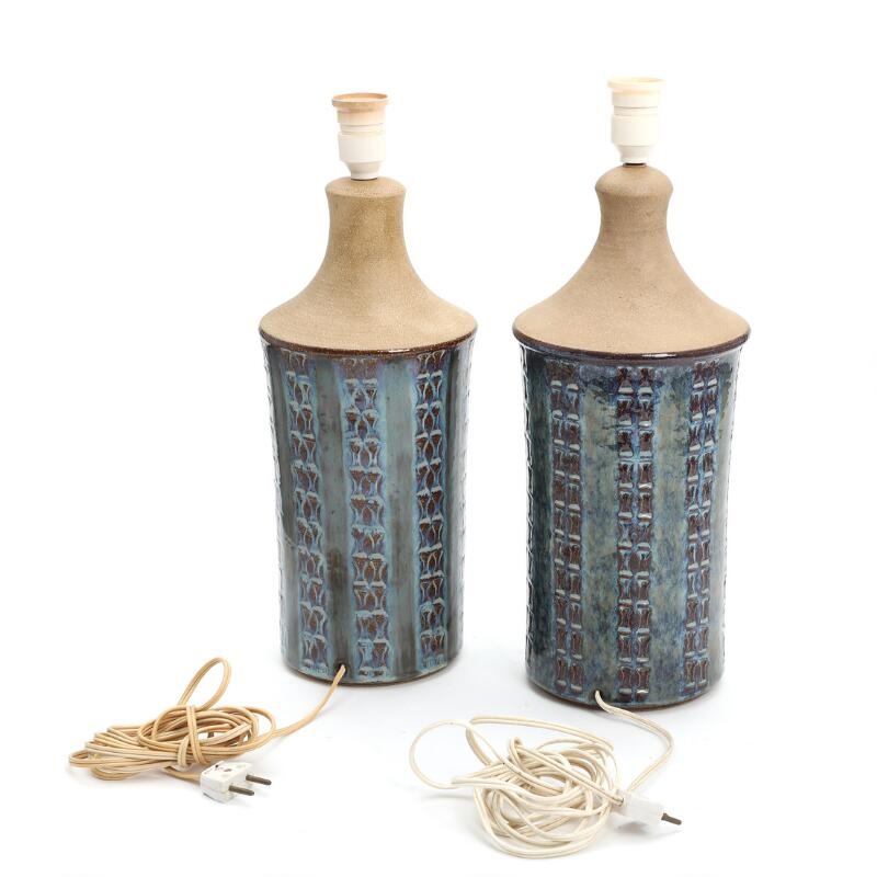 Maria Philippi | Two almost identical stoneware table lamps | MutualArt