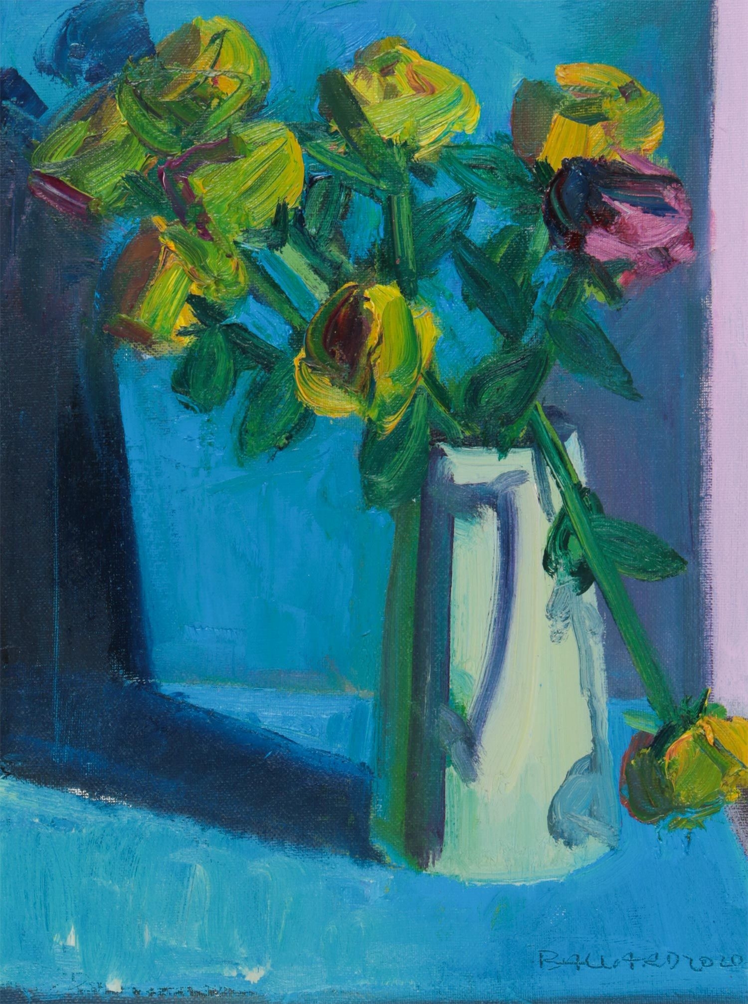 Brian Ballard | 'ROSES ON BLUE' (2020) | MutualArt