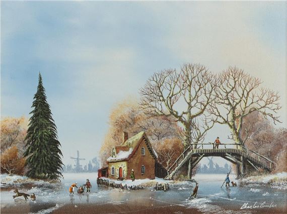 Charles Comber | 'DUTCH FROZEN RIVER' | MutualArt