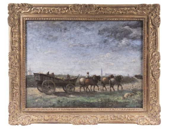 Jean Baptiste Camille Corot | Le Chariot d'Arras (1853 - 1854) | MutualArt