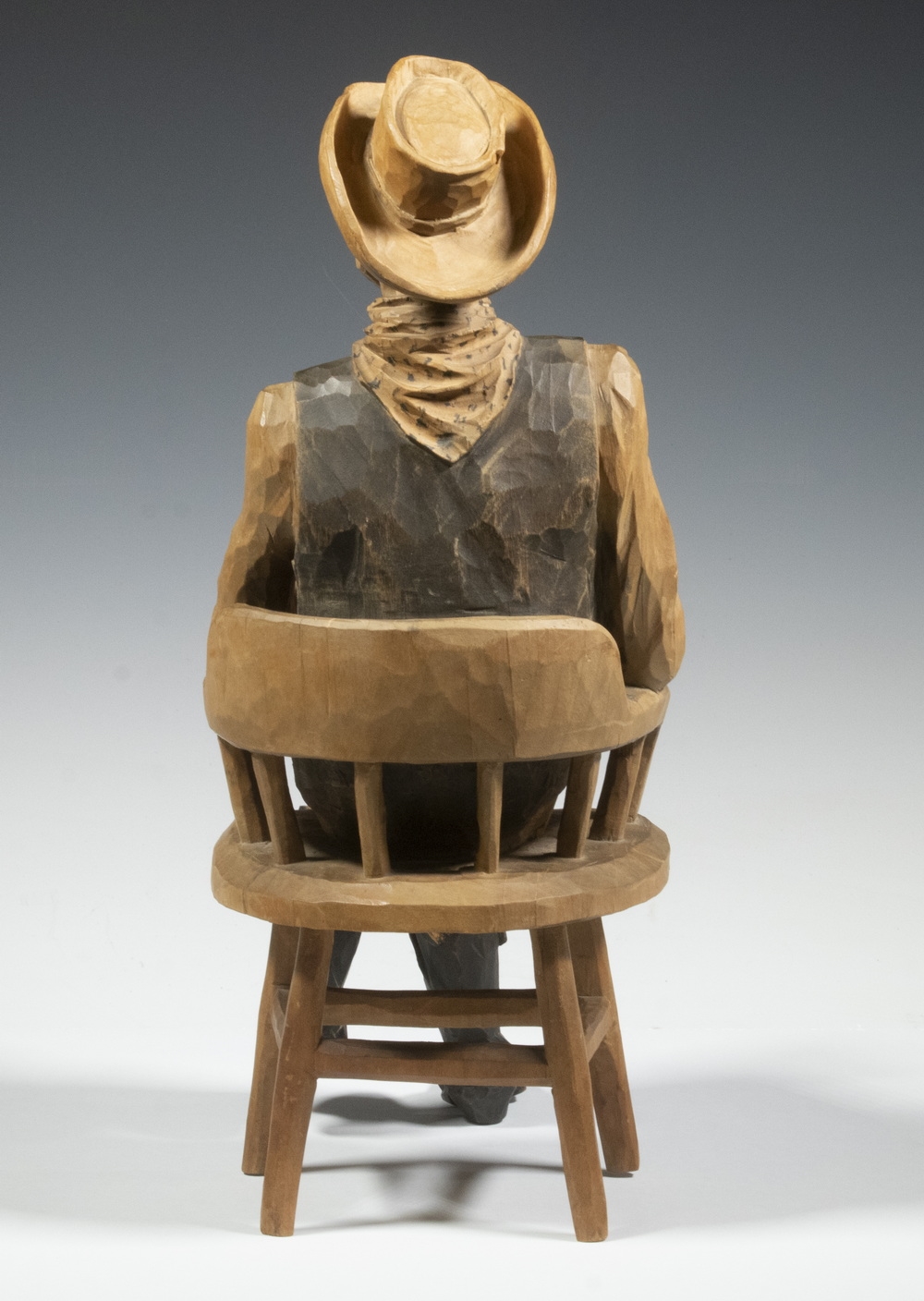 Emil Janel | Seated Cowboy with Whiskey Bottle (1984) | MutualArt