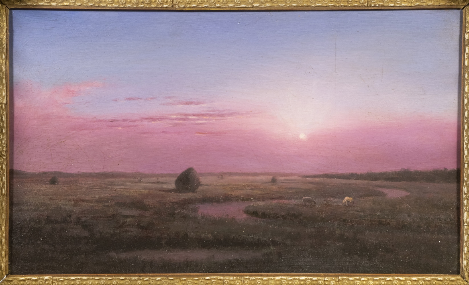 Martin Johnson Heade | Ipswich Salt Marsh with Hay Straddles at Sunset ...