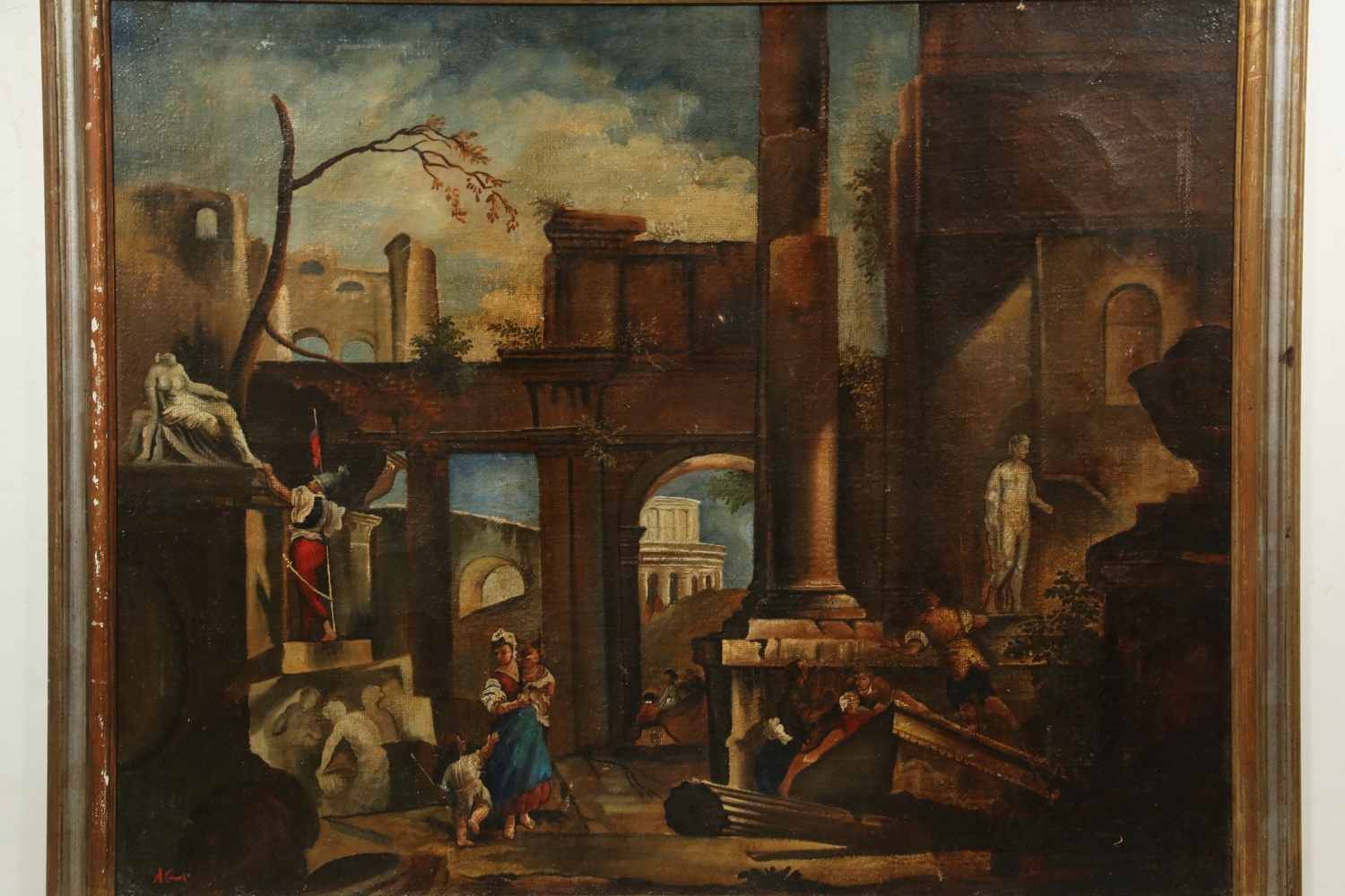 Italian School, 19th Century | Italian Capriccio of Roman Ruins with ...