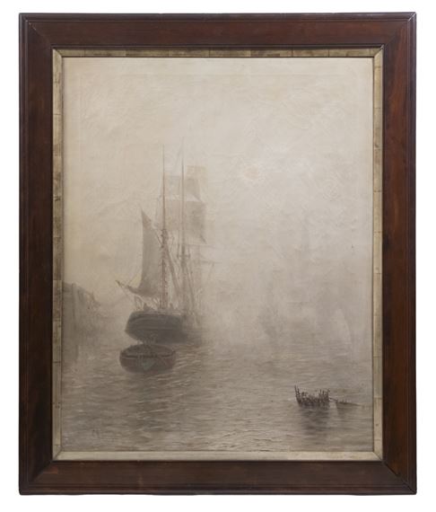 Edward Henry Eugene Fletcher | A Silver Mist on the Thames | MutualArt