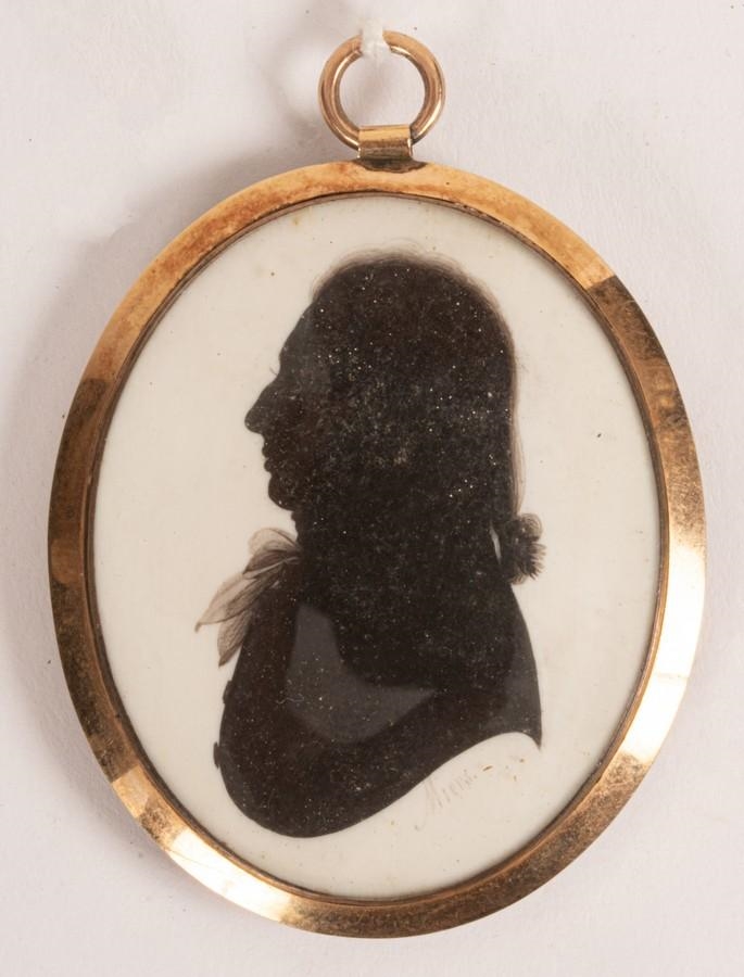 John Miers | A double-sided silhouette portrait miniature depicting ...