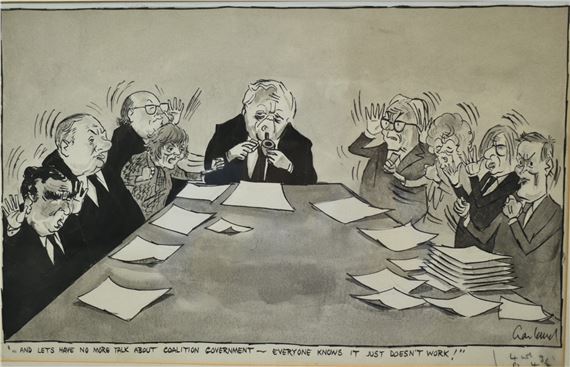 Nicholas Garland | Political cartoon, Coalition Government (1970s ...