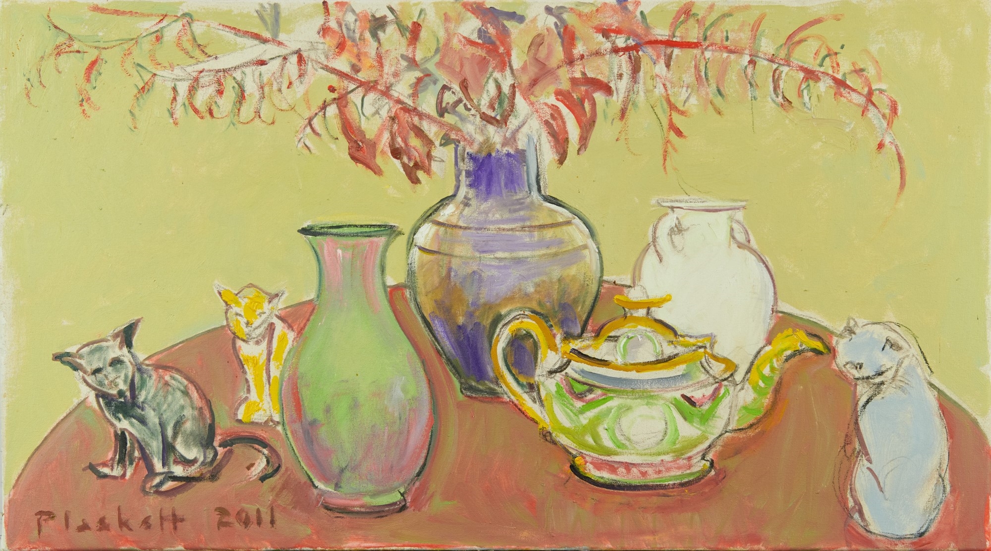 Joseph Francis Plaskett | Still Life on Round Table (2011) | MutualArt