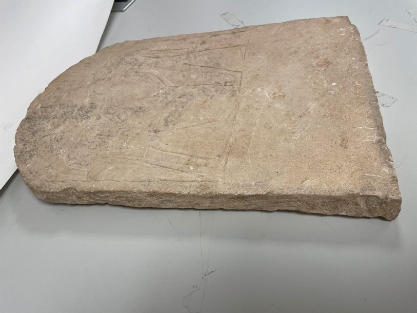 Egyptian School, 16th Century | Arched stele depicting a standing ...