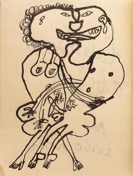 Jean Dubuffet | Labonfam abeber par inbo nom (1950) | MutualArt