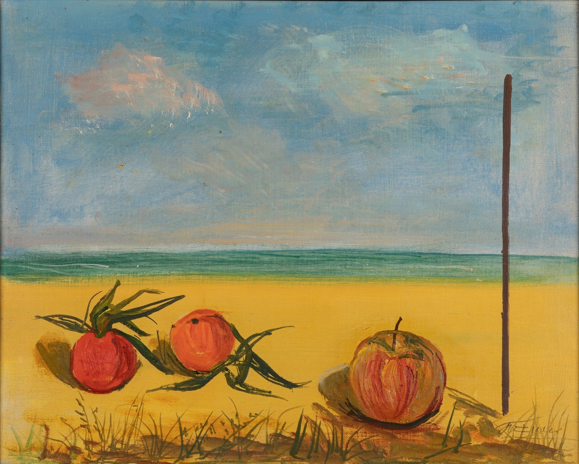Achille Funi | Natura morta con arance e mela | MutualArt