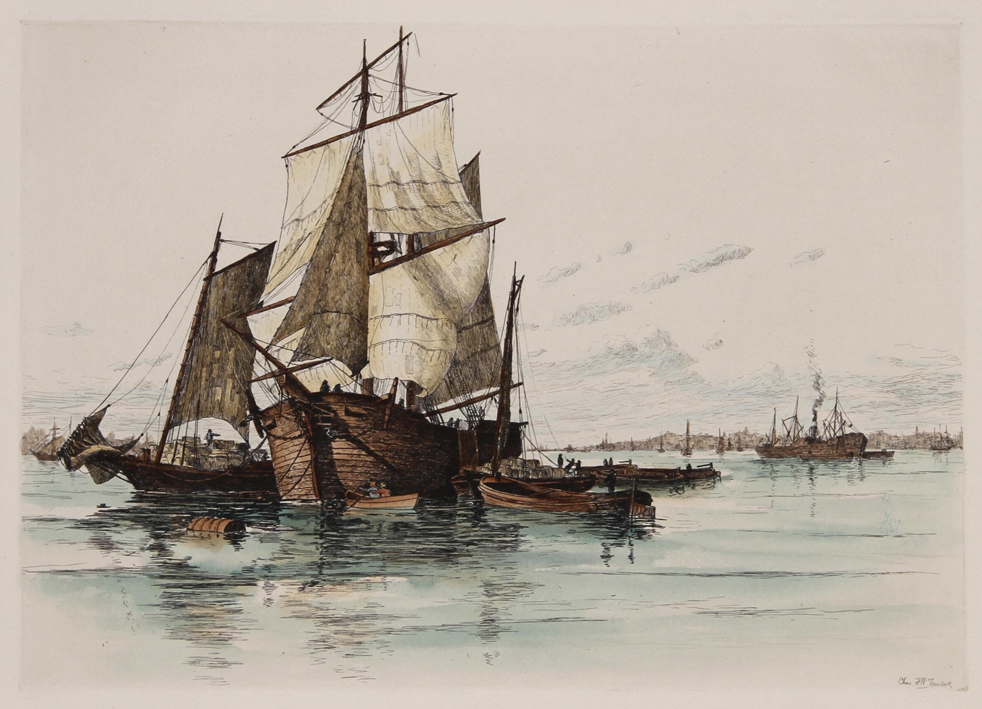 Charles Frederick William Mielatz | SHIPS IN NEW YORK HARBOR (Circa ...