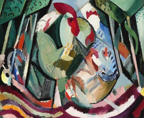 Niels William Scharff | Hønsebillede (1917) | MutualArt