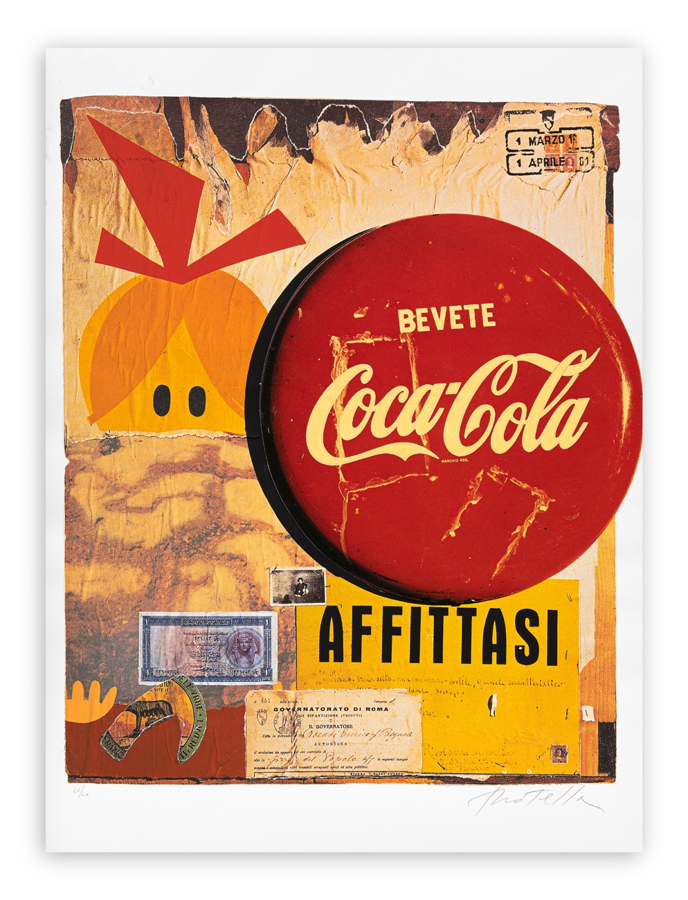 Mimmo Rotella | Coca-Cola (1992) | MutualArt