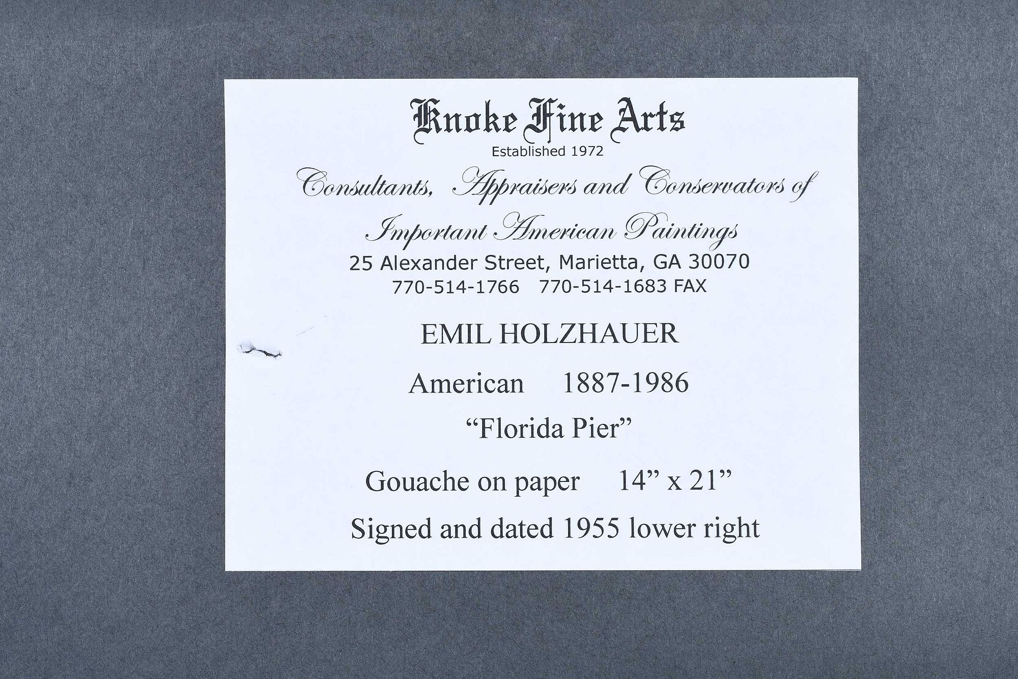 Emil Holzhauer | Florida Pier (1955) | MutualArt