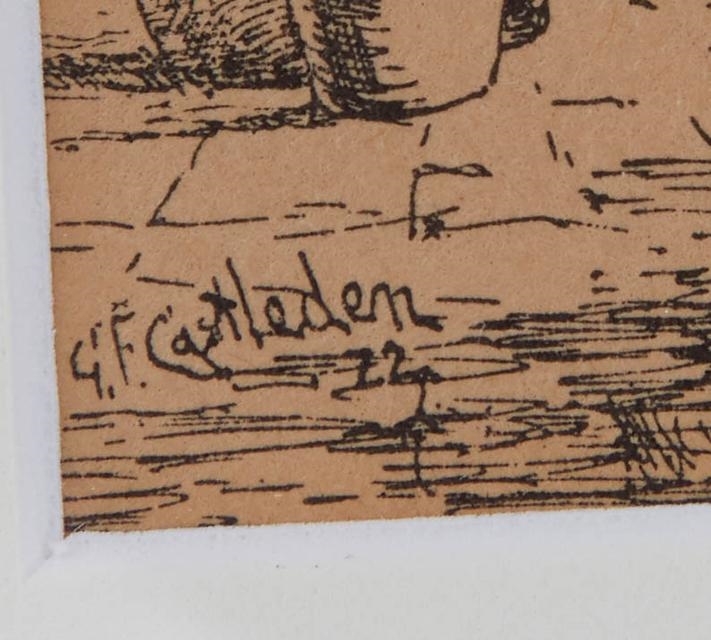 George Frederick Castleden | New Orleans Courtyard Interior, (1922 ...