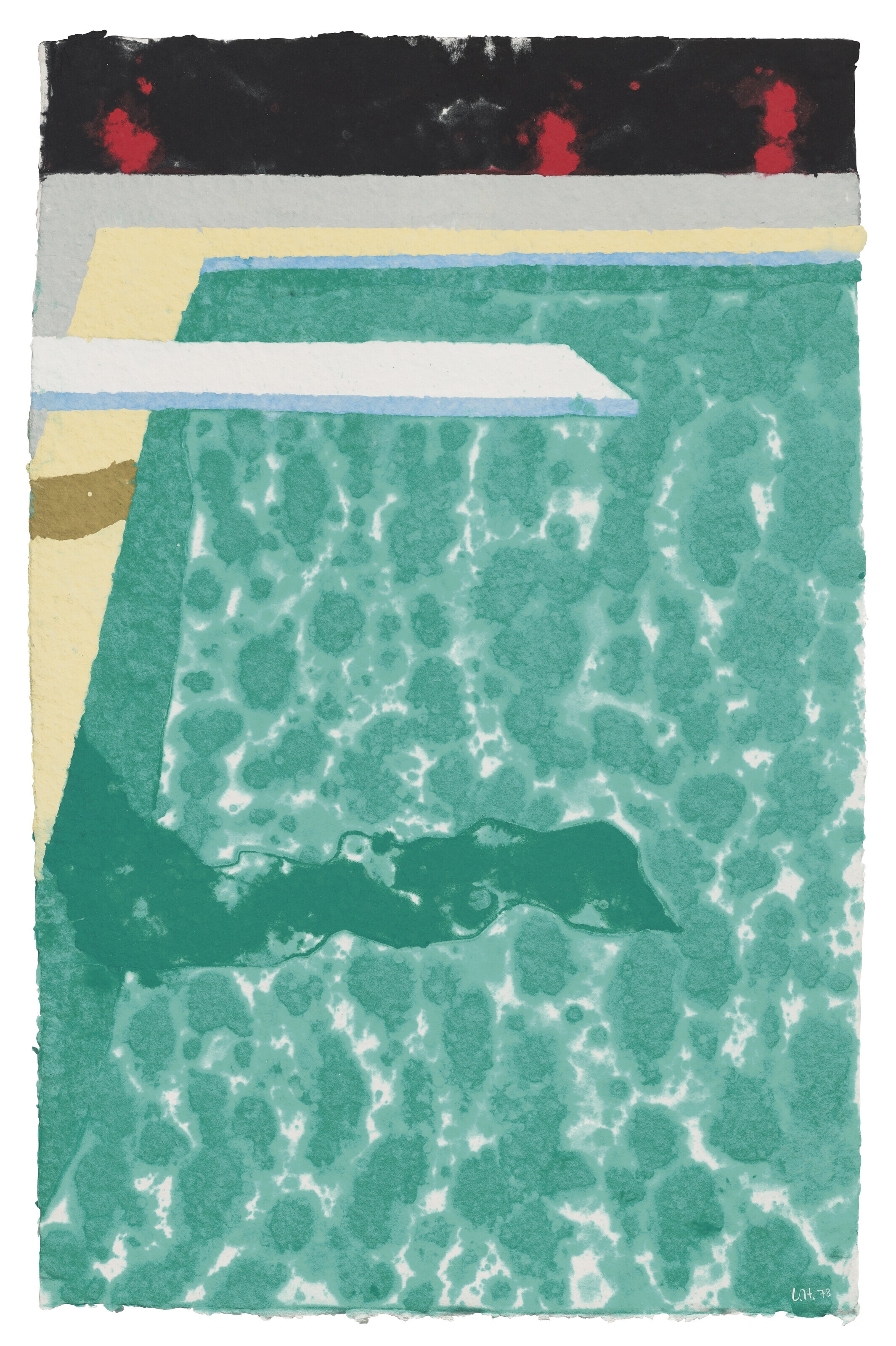 David Hockney | Green Pool with Diving Board and Shadow (Paper Pool 3 ...