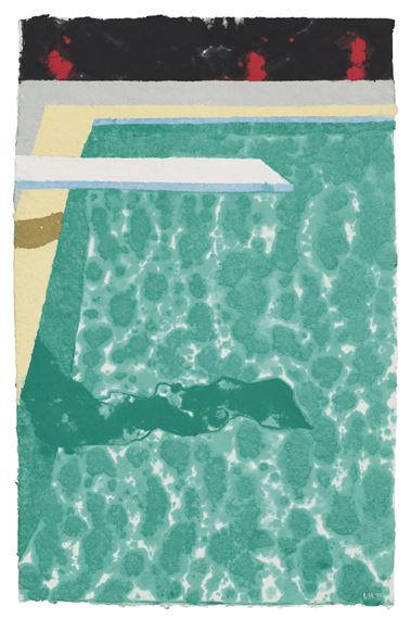 David Hockney | Green Pool with Diving Board and Shadow (Paper Pool 3 ...