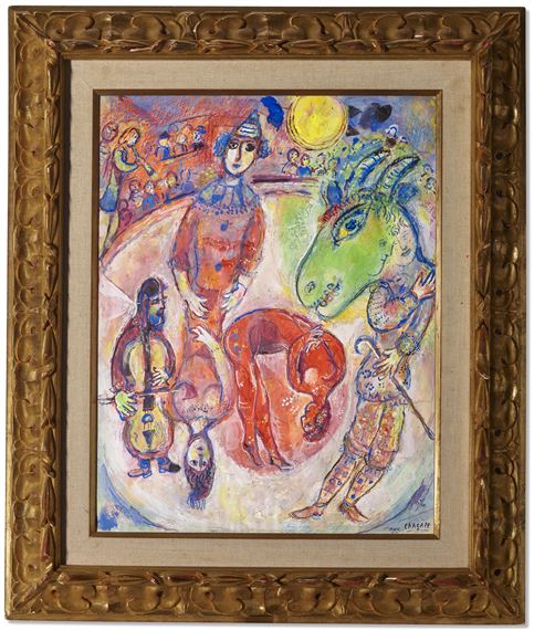 Marc Chagall | Arlequin à la lune jaune (1969) | MutualArt