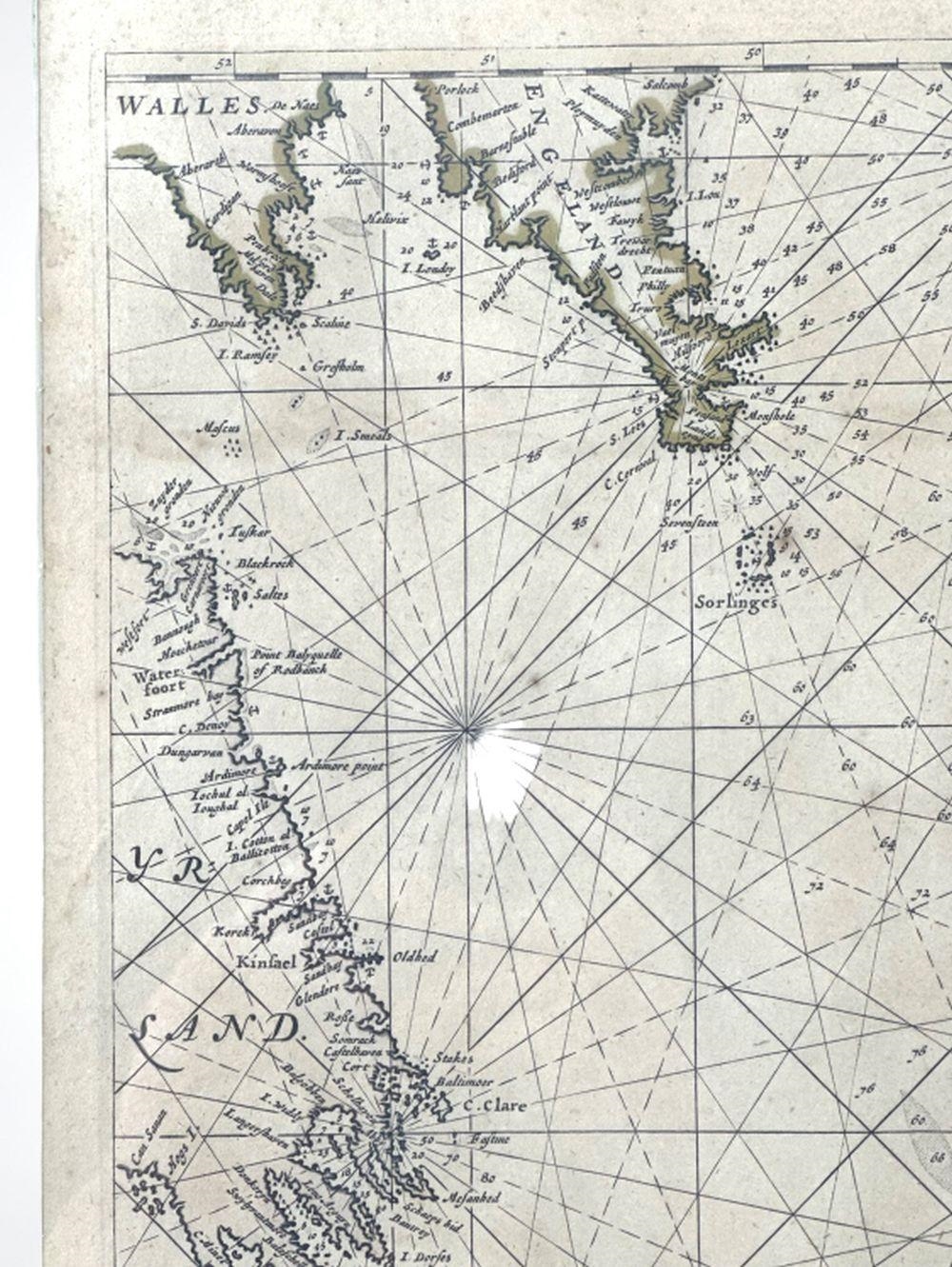 Johannes Van Keulen | Scarce sea chart of the area from Galicia to the southern part of the ...