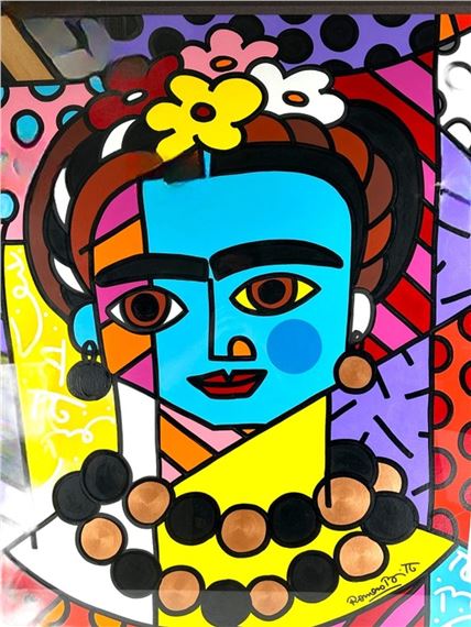 Romero Britto | Abstract Portrait | MutualArt