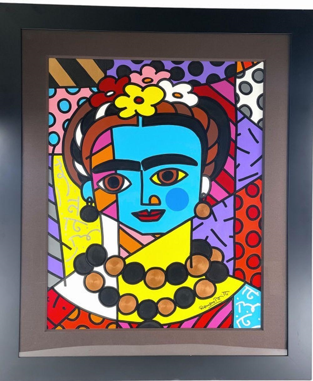Romero Britto | Abstract Portrait | MutualArt