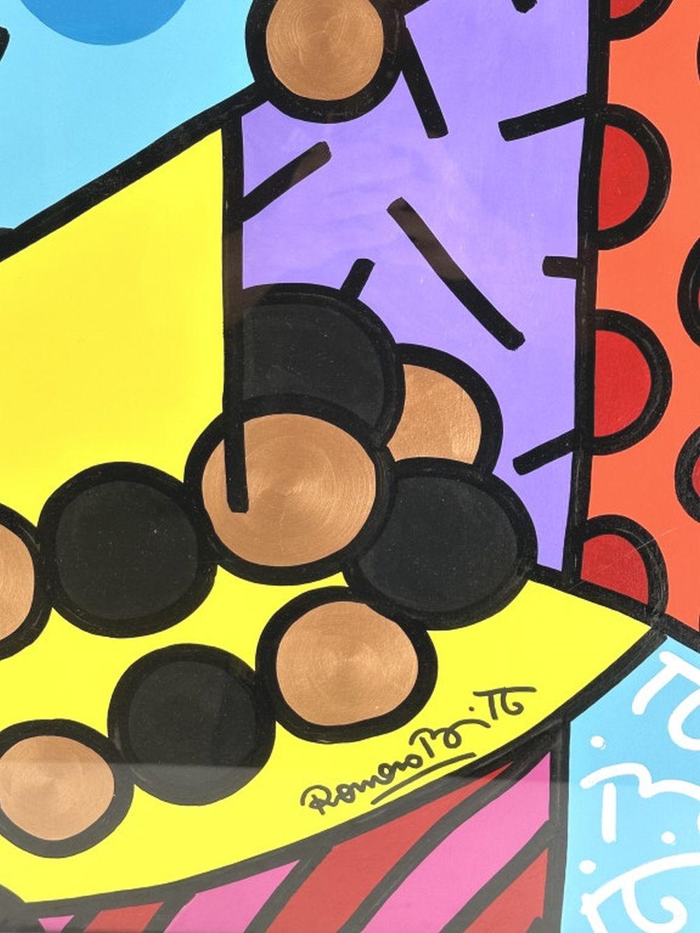 Romero Britto | Abstract Portrait | MutualArt